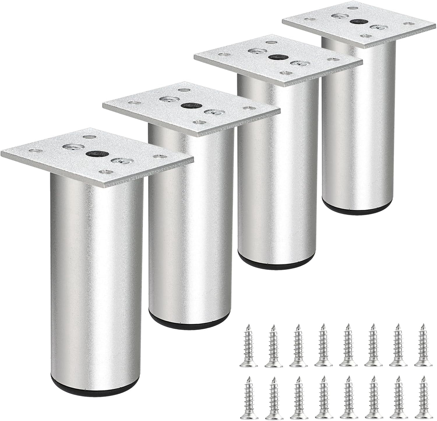 BZUEPRS 10 cm, Pack of 4 Aluminium Alloy Furniture Feet, Legs for ...