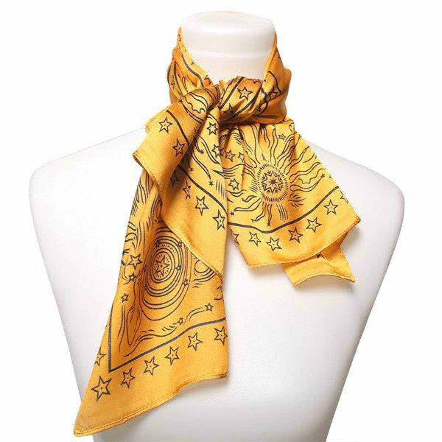 SUN AND MOON SILK SCARF - Walmart.com