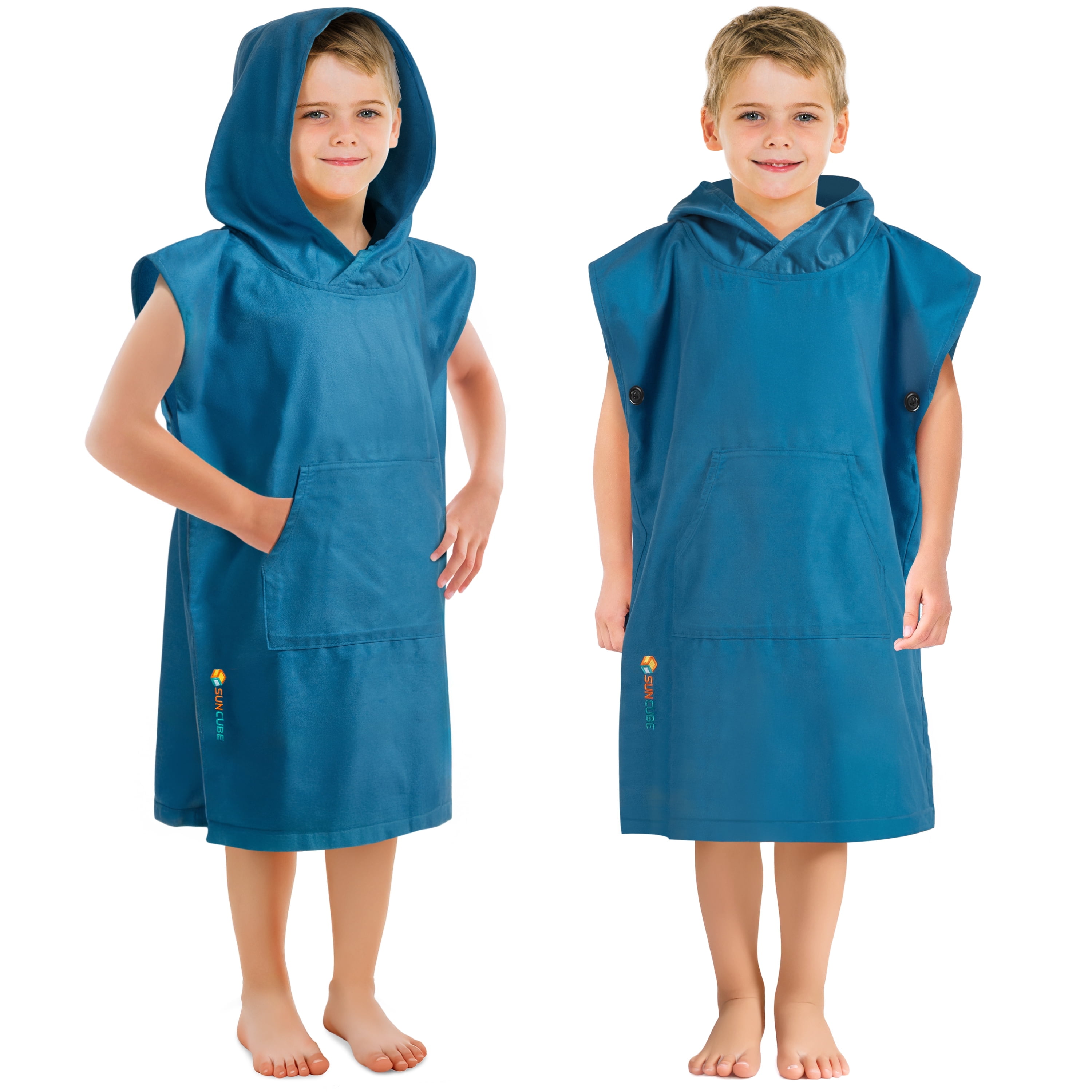 SUN CUBE Kids Towel Changing Swim Robe Surf Poncho, Quick Dry ...