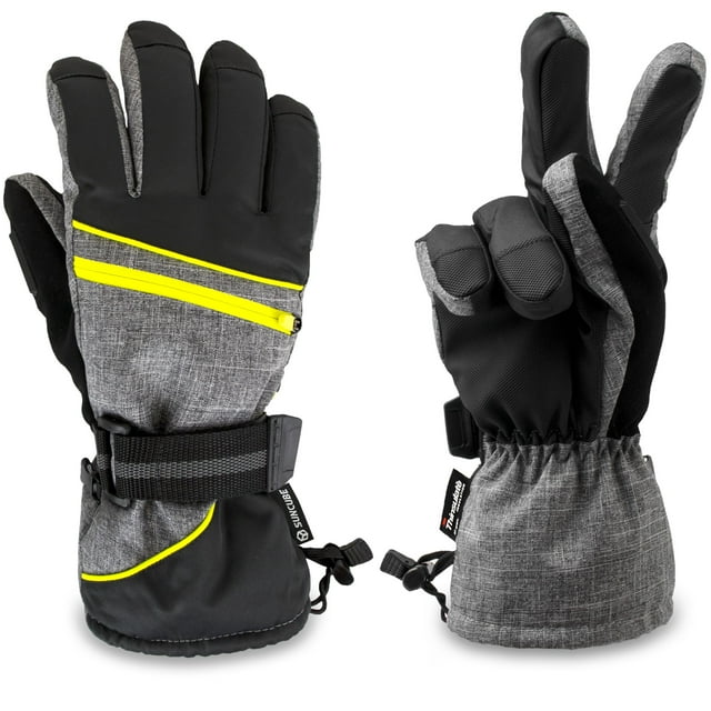 SUN CUBE Ski Gloves Men Women | Waterproof Breathable Snow Gloves ...