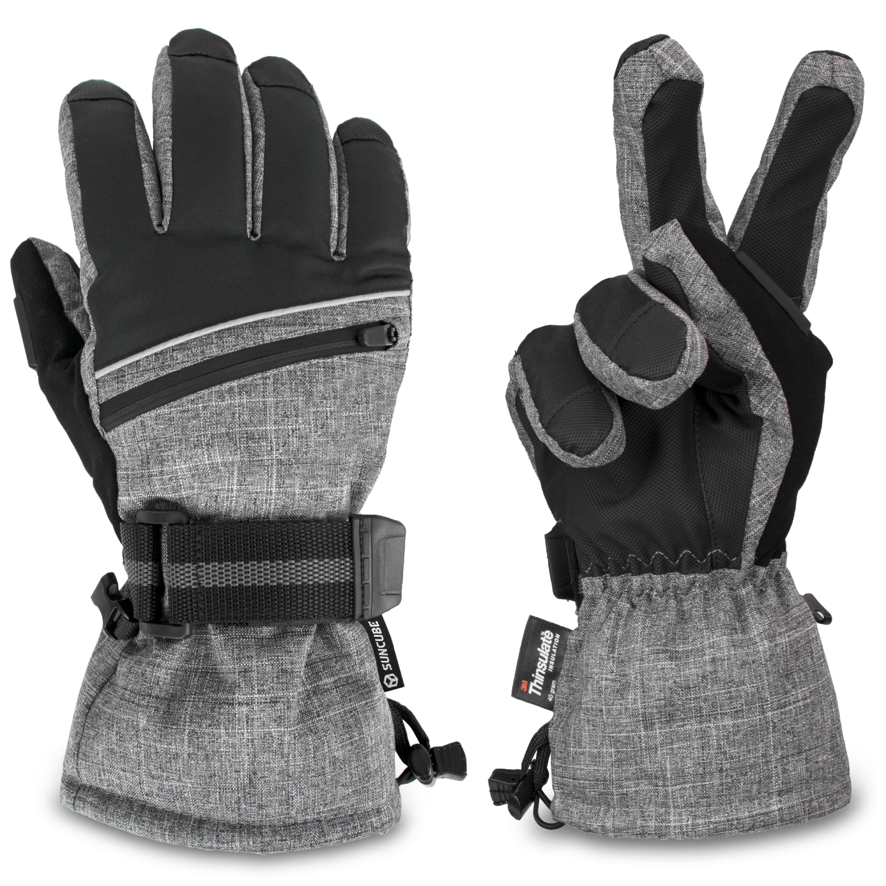 SUN CUBE Ski Gloves Men Women | Waterproof Breathable Snow Gloves ...