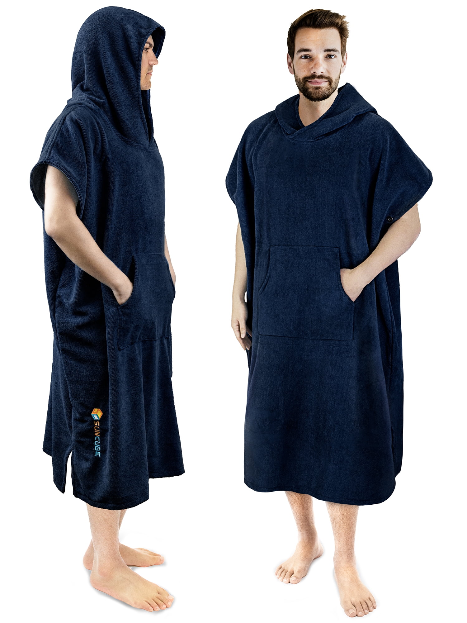 Sun Cube Surf Poncho Changing Robe with Hood, Thick Microfiber Towel ...
