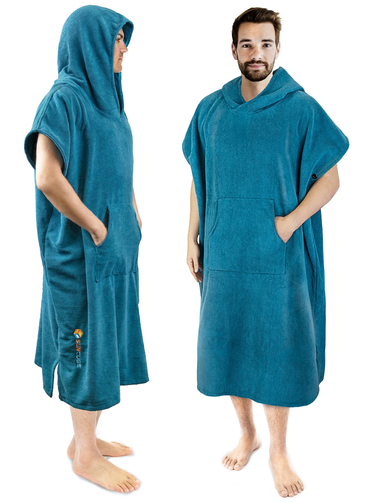 SUN CUBE Surf Poncho Changing Robe with Hood, Thick Quick Dry ...