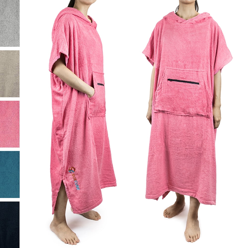 SUN CUBE Surf Poncho Changing Robe with Hood | Terry Cotton Changing ...