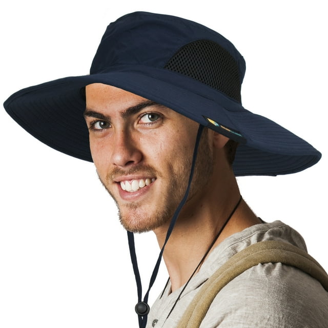 SUN CUBE Wide Brim Sun Hat Men Women, Mens Fishing Hats Sun UV ...