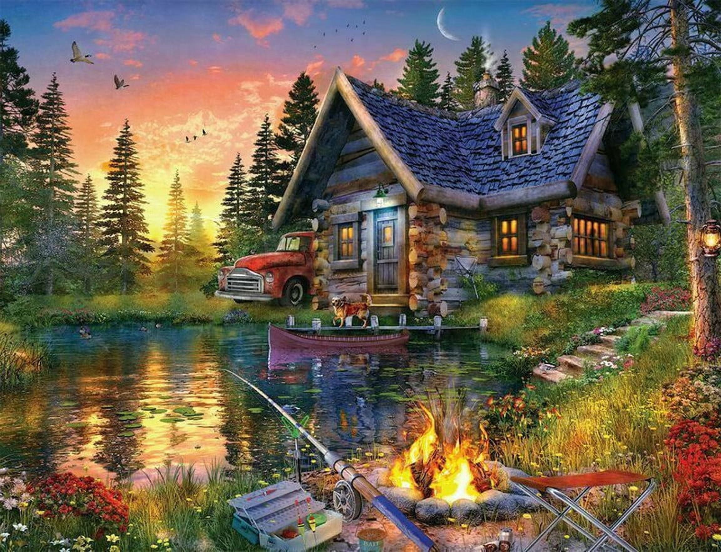 Springbok Sun Kissed Cabin 500 Piece Jigsaw Puzzle for Adults - Outdoor ...