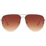 SUN LOUNGER Oversized Metal Frame Classic Aviator Sunglasses with ...