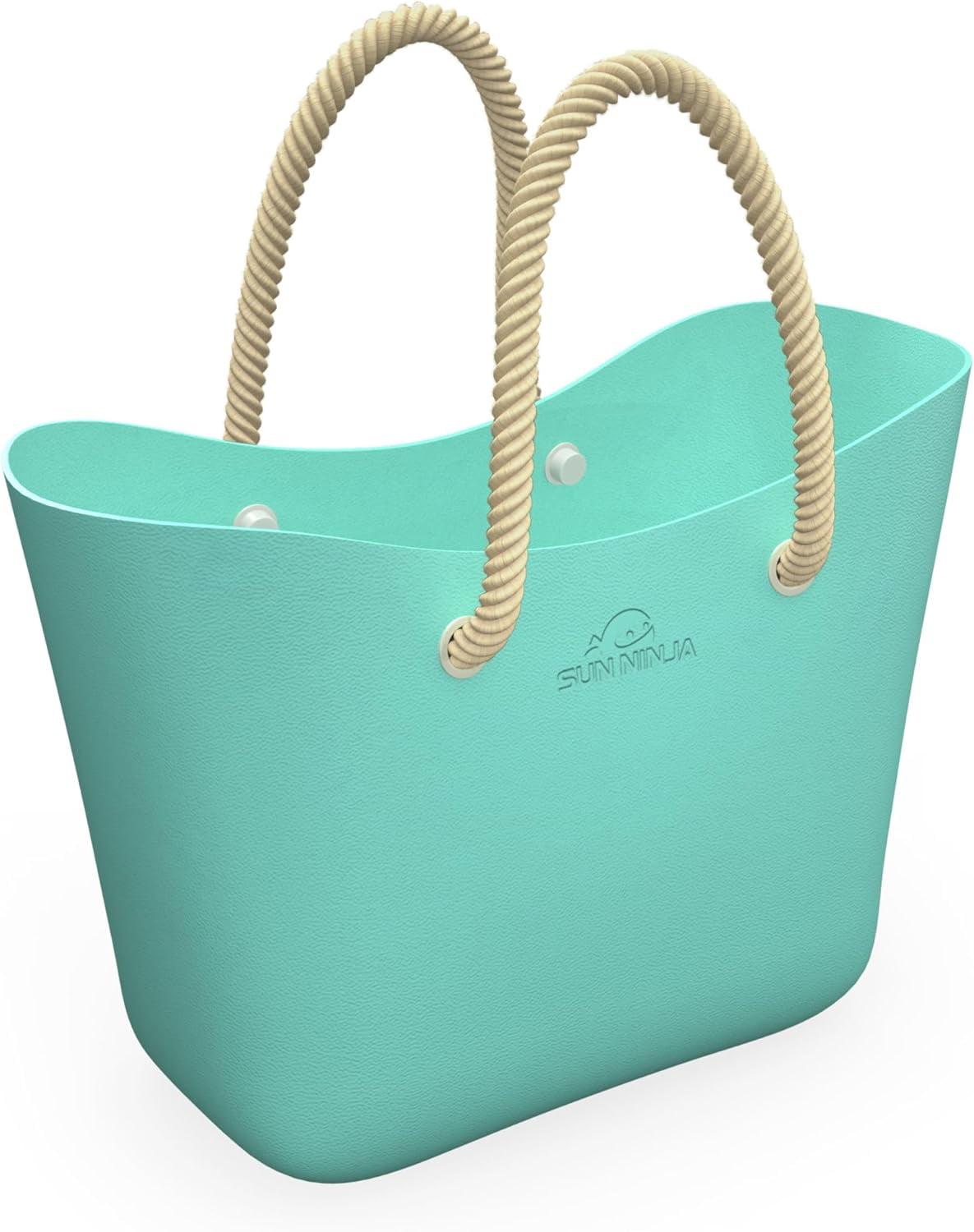 SUN NINJA Rubber Beach Bag - Extra Large Waterproof EVA Tote Bag with Comfortable Rope Handles ...