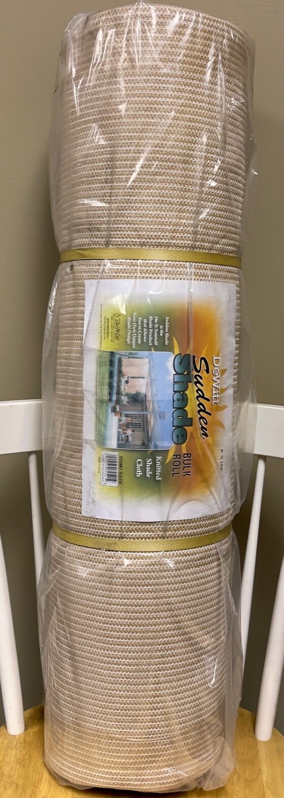 SUN SCREEN SHADE KNITTED PRIVACY FENCING FABRIC SADDLE TAN 6FT X100FT ...