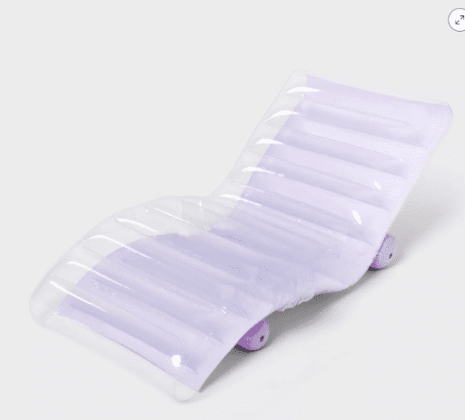 SUN SQUAD CHAISE LOUNGE WATER FLOATS AND INFLATABLES - TRANSPARENT ...