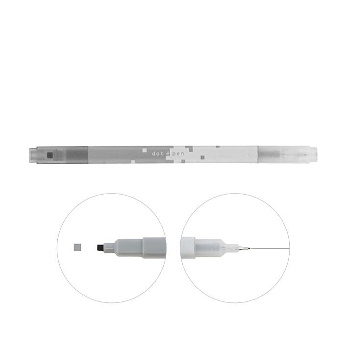 SUN-STAR Dot E Pen, Double Sided Water- Based marker Pen, Square Dot and Fine- Point Pen for Art ...