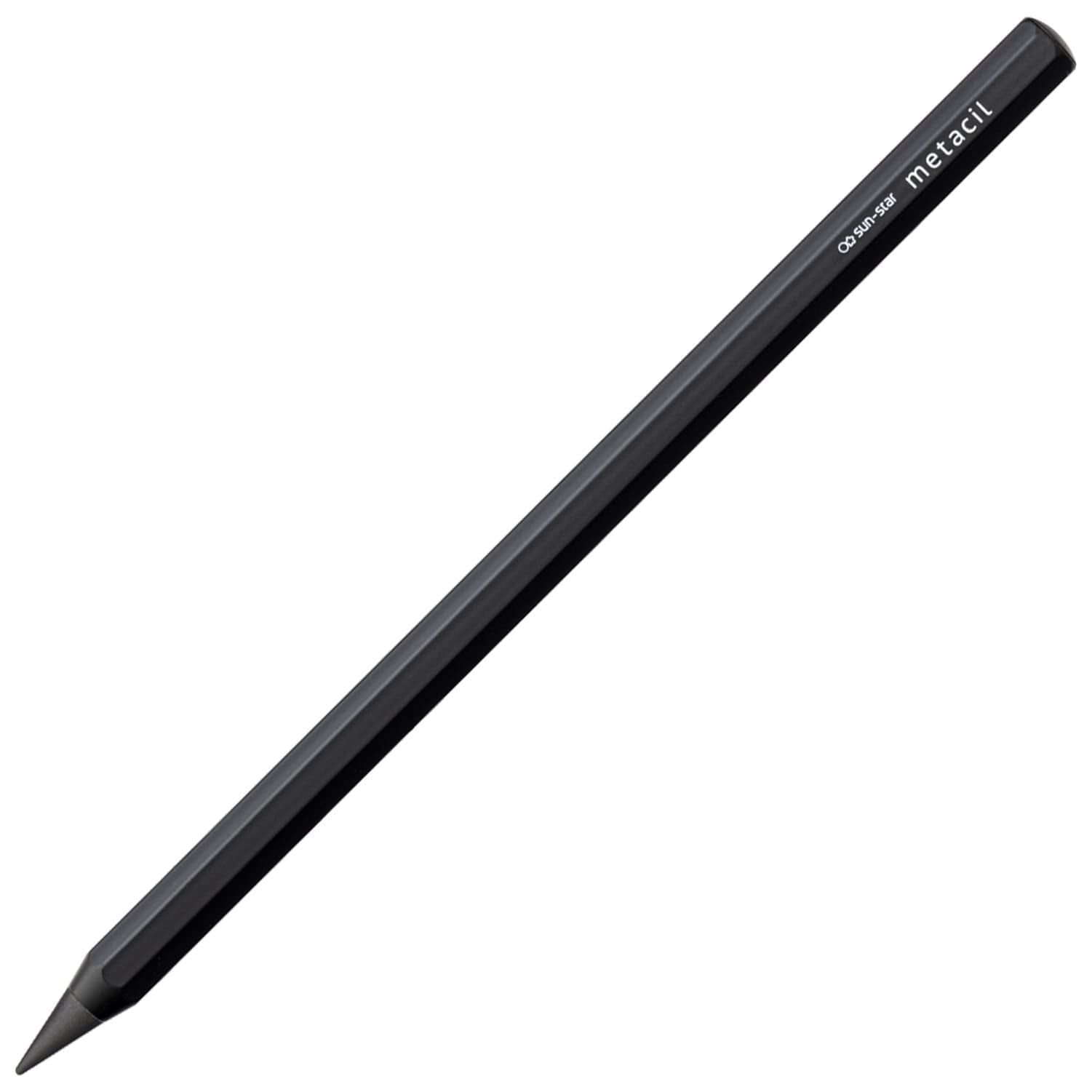 SUN-STAR Stylish Metal Pencil Metacil Pencils Black 2H #4 - Walmart.com