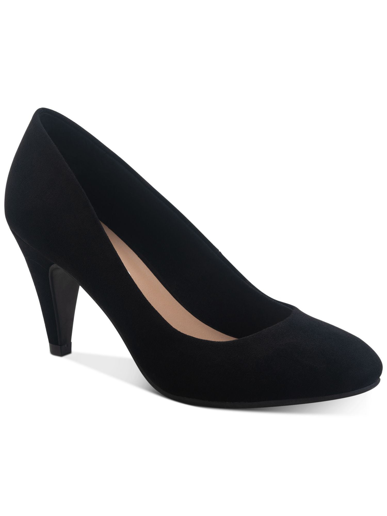 SUN STONE Womens Black Cushioned Breathable Felix Round Toe Cone Heel ...