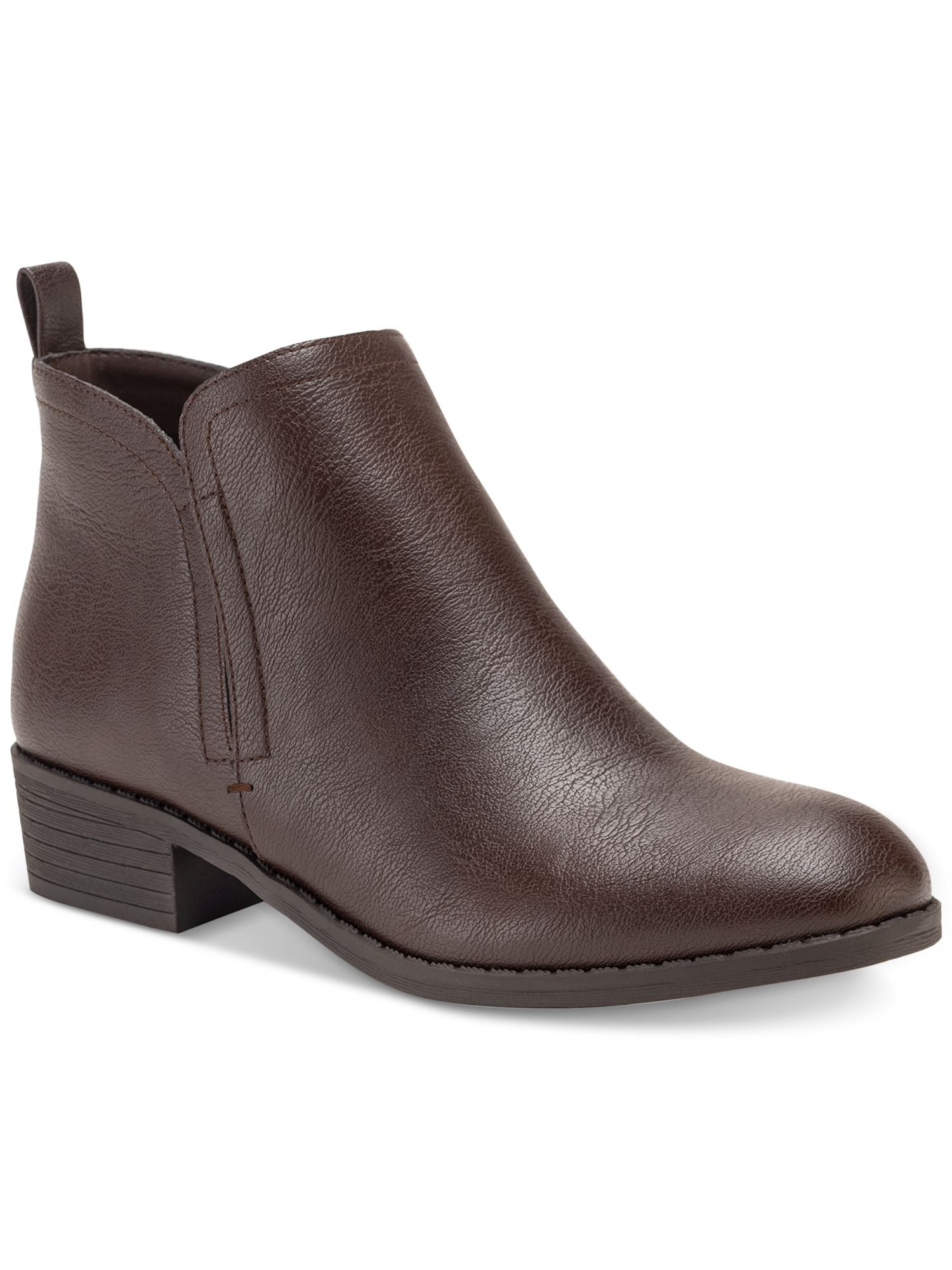 SUN STONE Womens Brown Heel Pull-Tab Cushioned Slip Resistant Goring ...