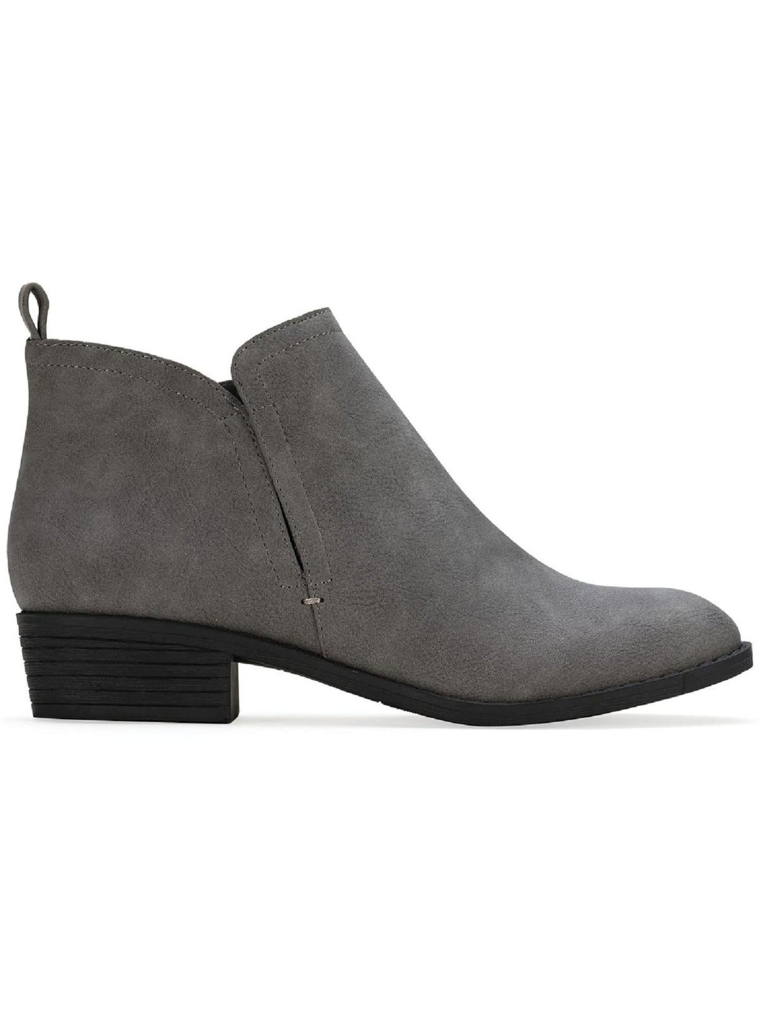 Sunstone Women's Gray Comfort Goring Block Heel Booties, Size 8.5 M ...