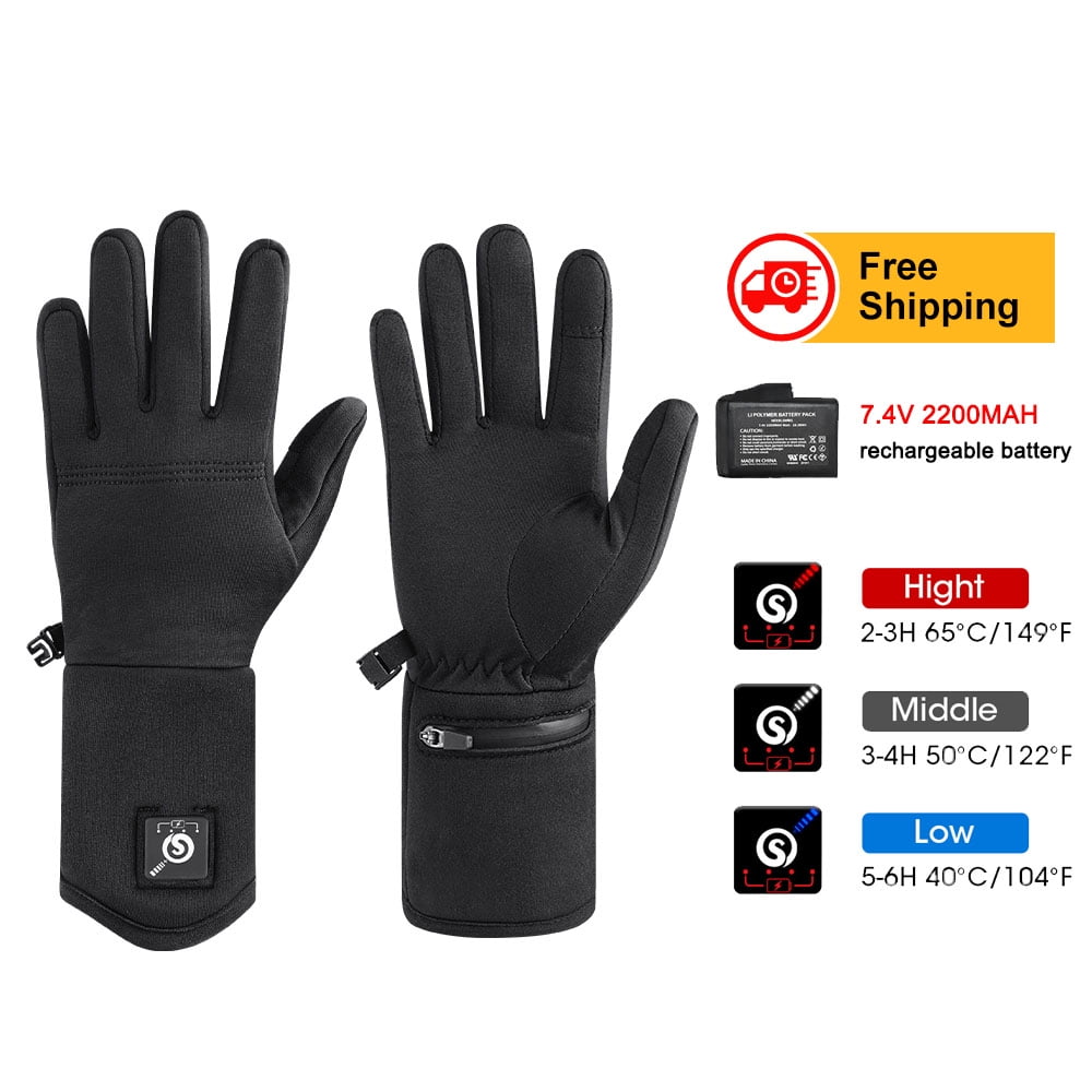 SUN WILL thin electrically heated gloves with touch screen for winter ...