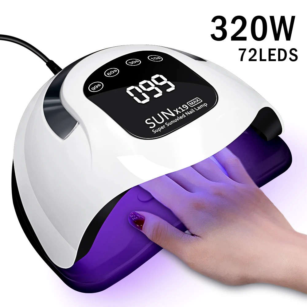 SUN X19 MAX UV Nail Drying Lamp 320W Professional UV Nail Dryer Light ...