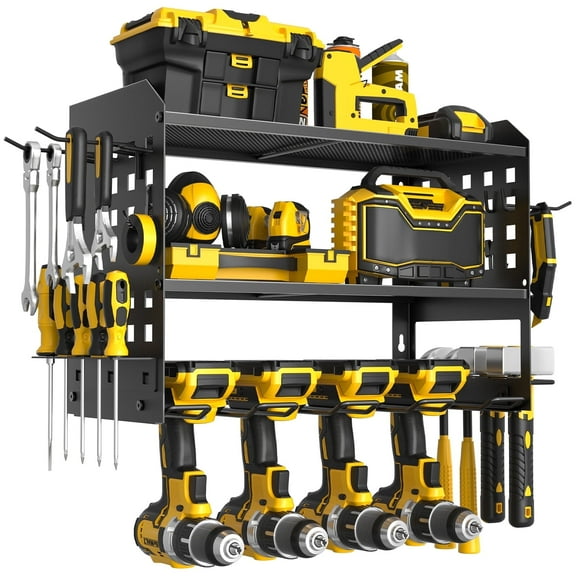 Power Tool Organizer, Heavy Duty Wall Mount Tool Organizer 3 Layers ...