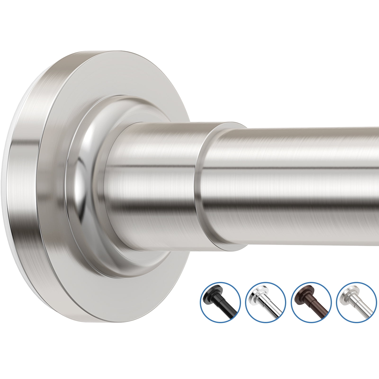 SUNALLY Shower Curtain Rod, Adjustable 32-75 inch Spring Tension ...