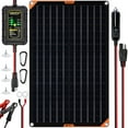 SUNAPEX 30W Flexible Solar Panel with MPPT Charge Controller, Solar ...