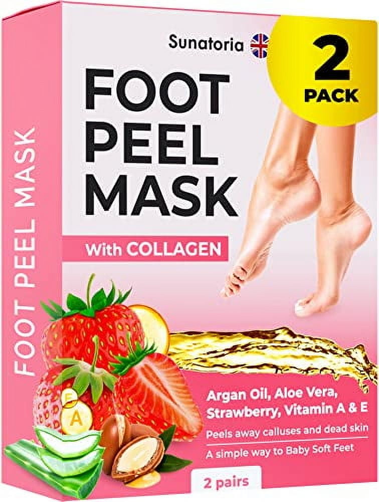 SUNATORIA Foot Peel Mask - Dermatologically Tested - 2 Pack (Pairs ...