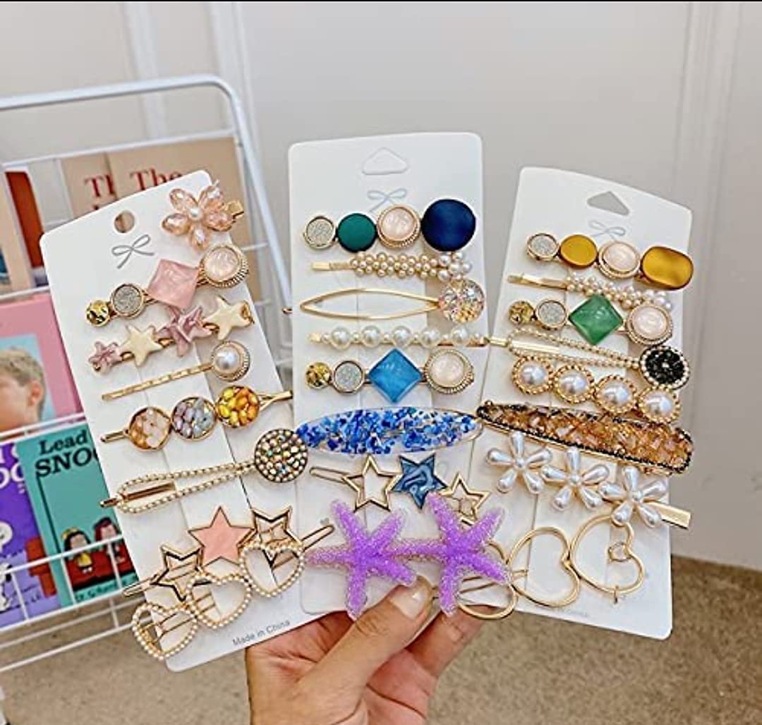 SUNBIRD 7pcsRANDOM DESINGEE Metal Hair Clips Barrettes Pins for Women ...