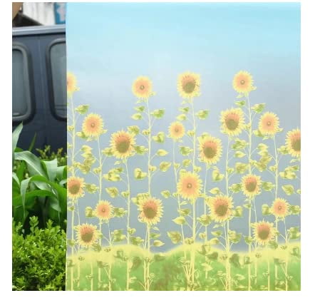 SUNBIRD Sunflower Window selfAdhesive Film Frosted Opaque Balcony ...