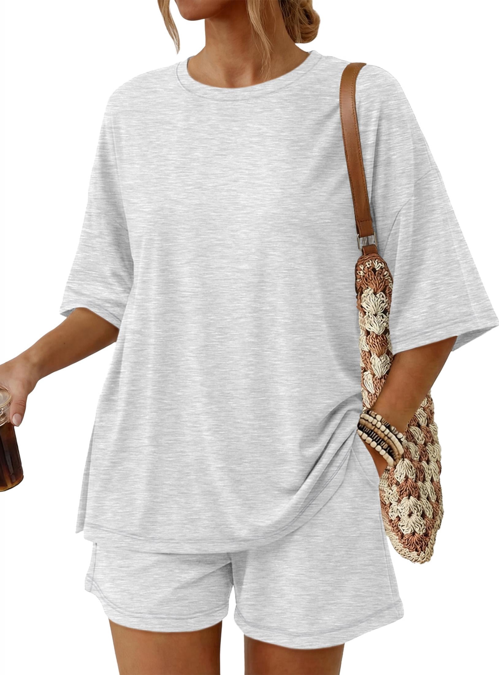 SUNBS 2 Piece Lounge Set for Women Matching Sets Oversized Top and ...