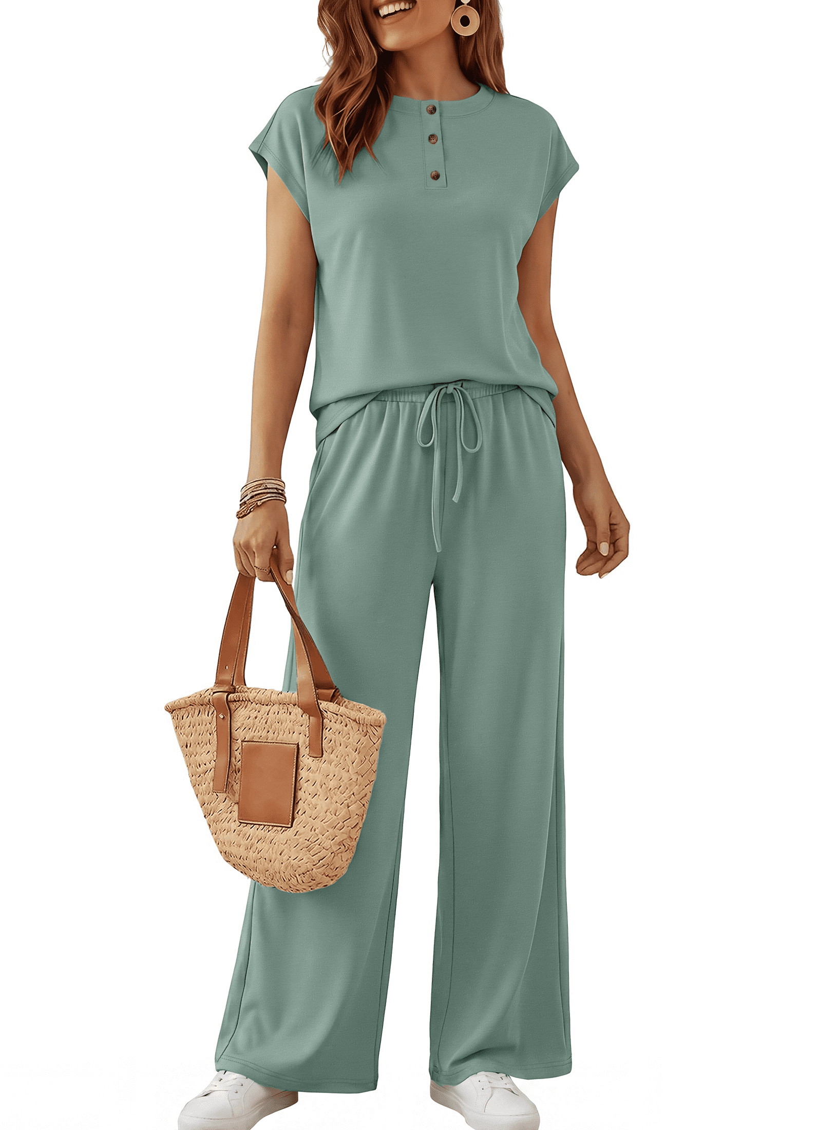 SUNBS Lounge Sets for Women 2 Piece Outfits Sweat Suit Casual Cap ...