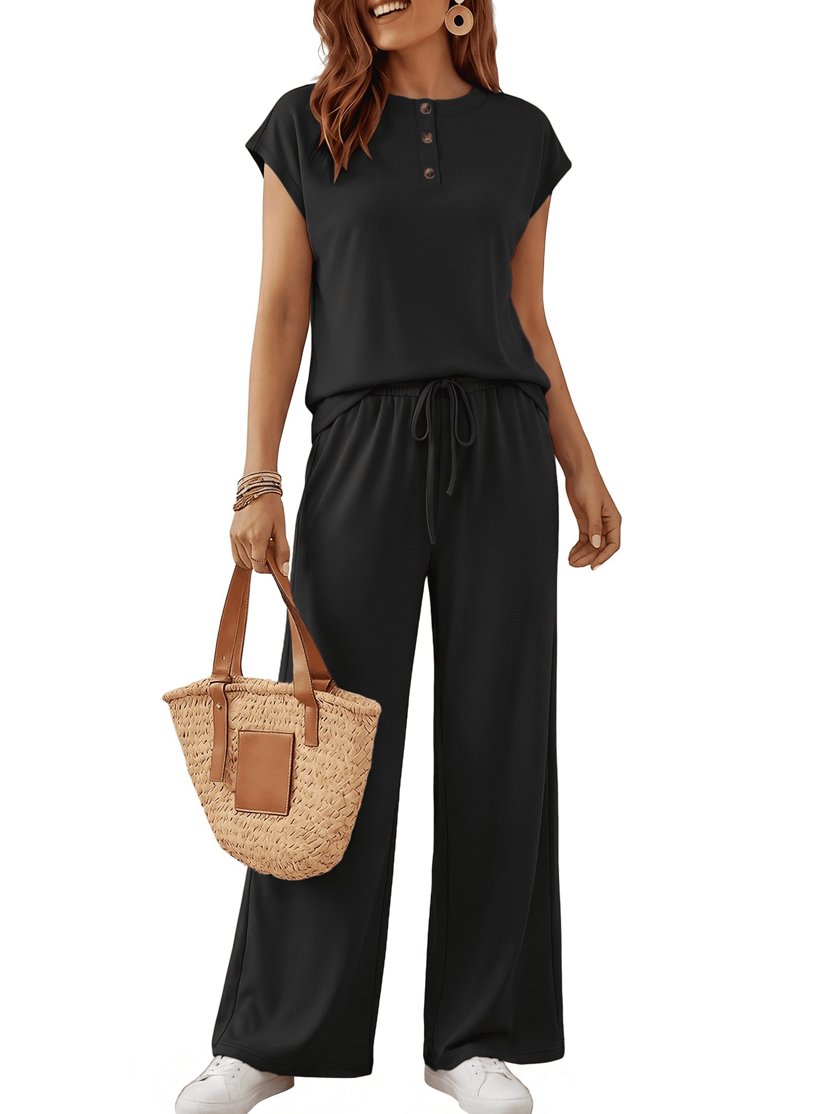 SUNBS Lounge Sets for Women 2 Piece Outfits Sweat Suit Casual Cap ...