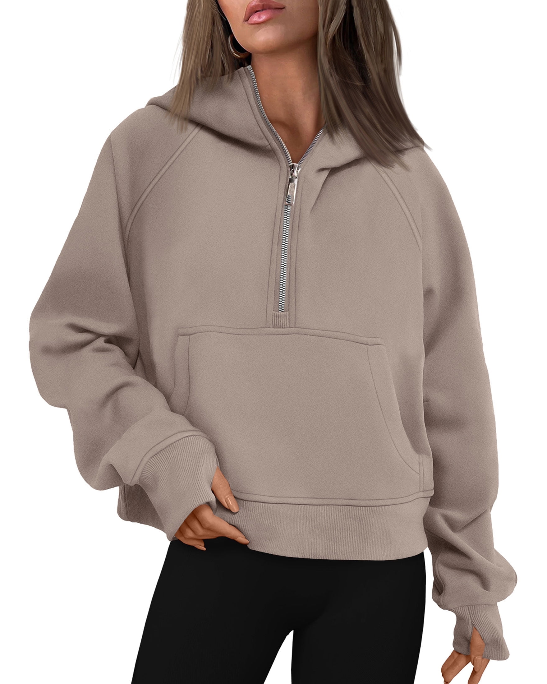 SUNBS Hoodies for Women Half Zip Pullover Oversized Hoodies Y2k Quarter ...