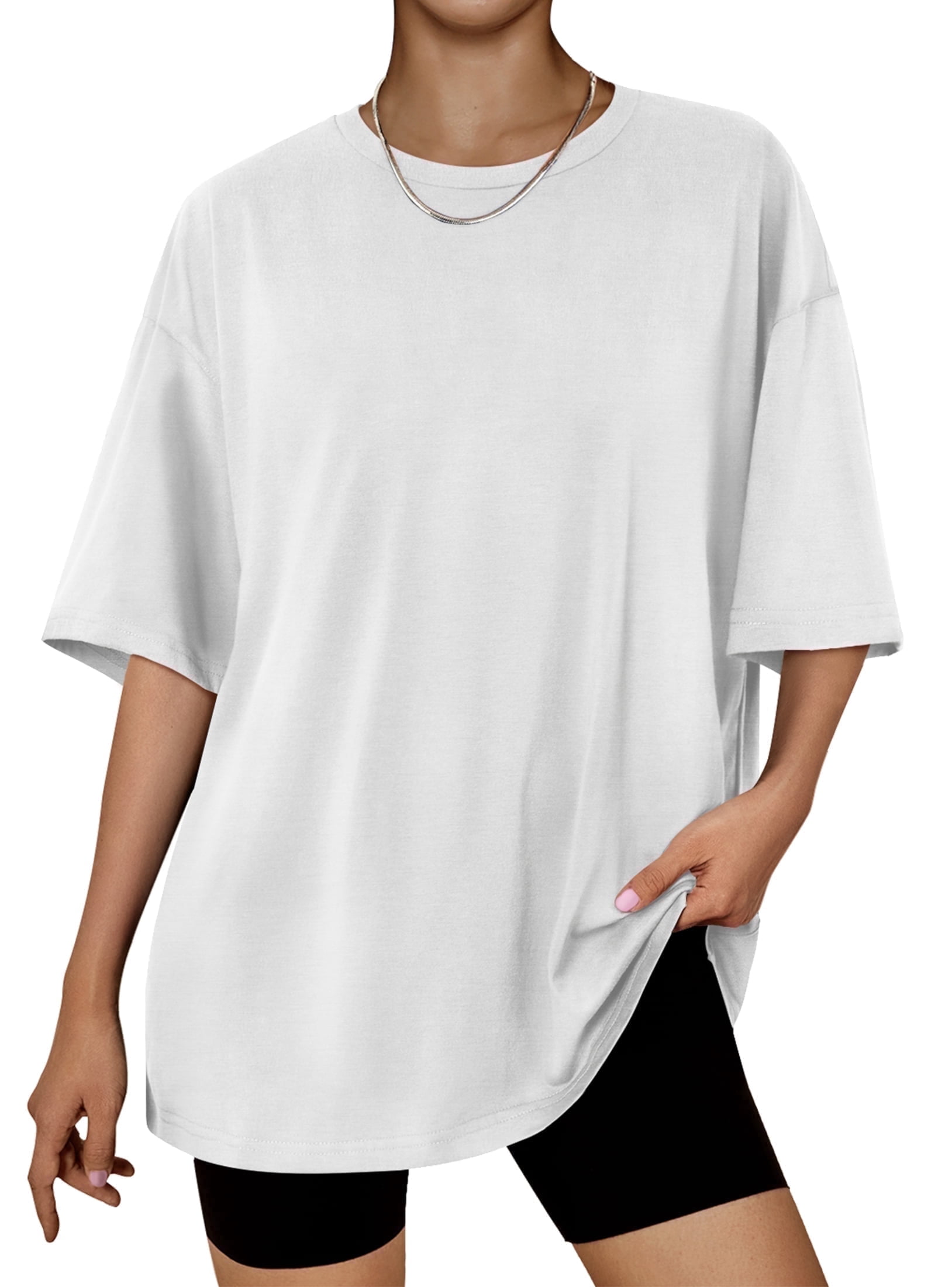 SUNBS Plus Size Tops for Women Workout T Shirts Short Sleeve Spring Tee ...