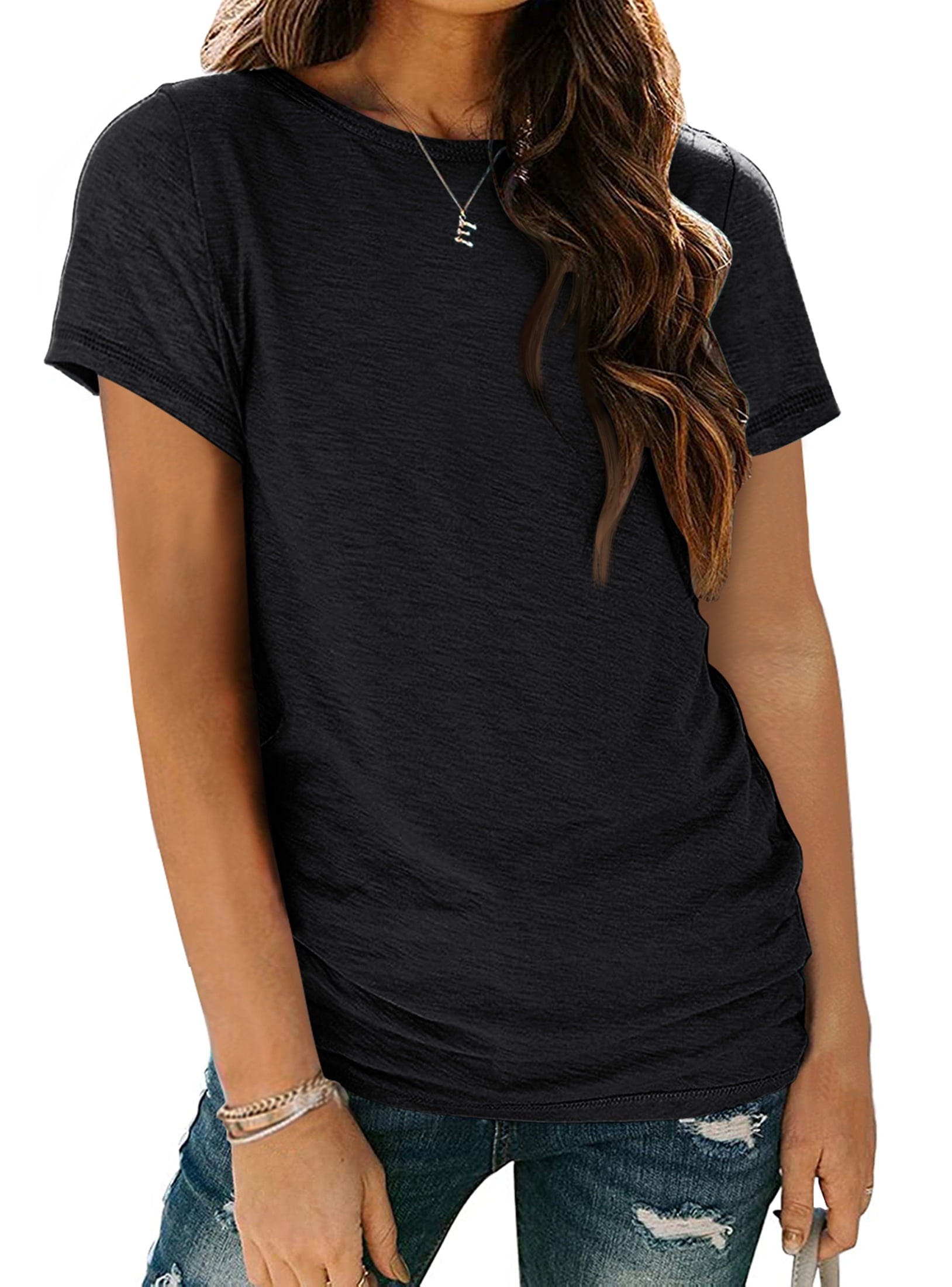 SUNBS Shirts for Women Summer Spring Tops Short Sleeve Oversized T ...