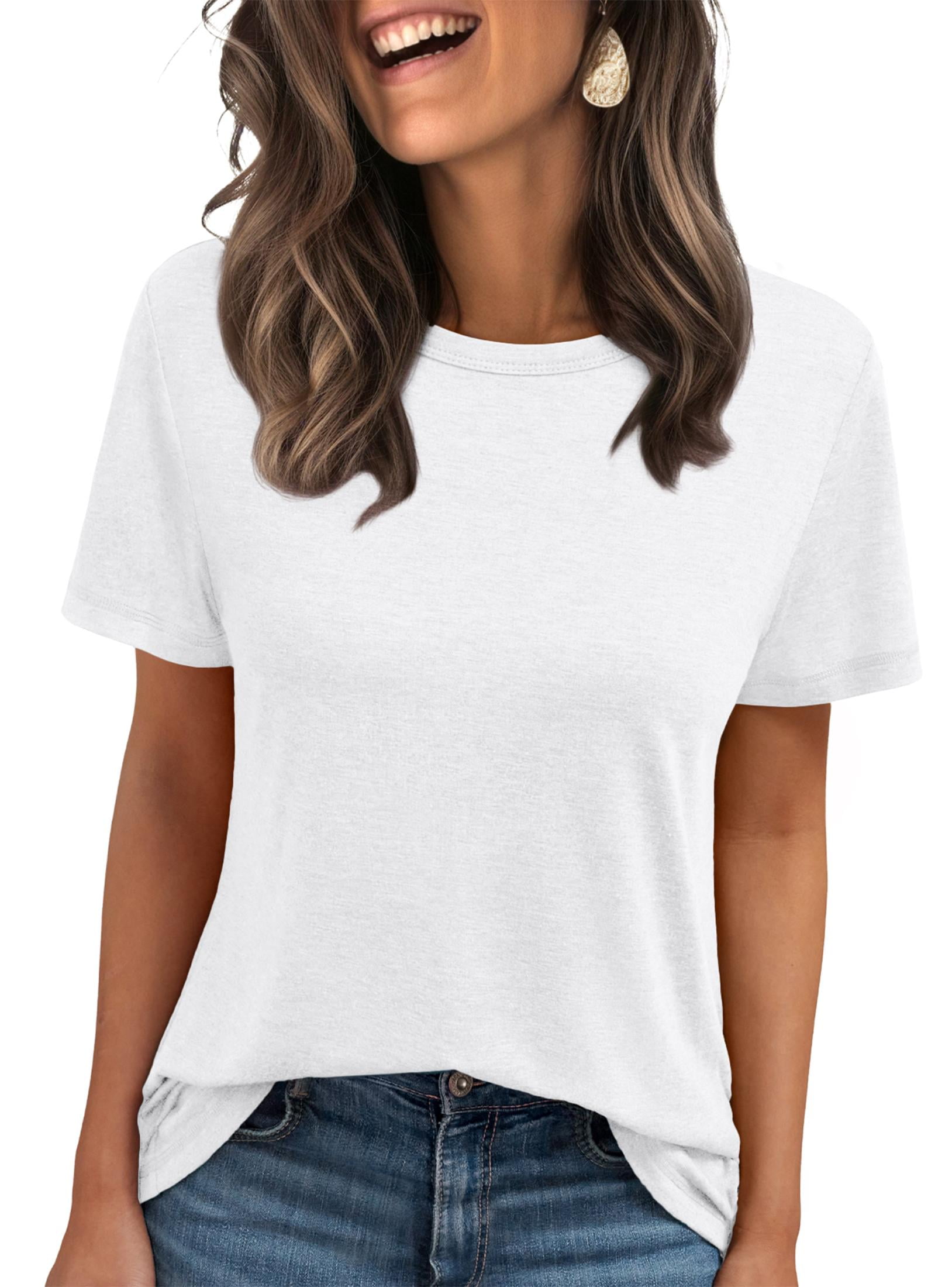 SUNBS Shirts for Women Summer Spring Tops Short Sleeve Oversized T ...