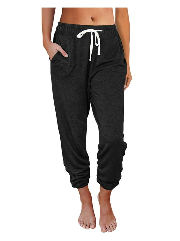 3 Pack: Women's Relaxed Fit Fleece Open Bottom Sweatpants Pockets ...