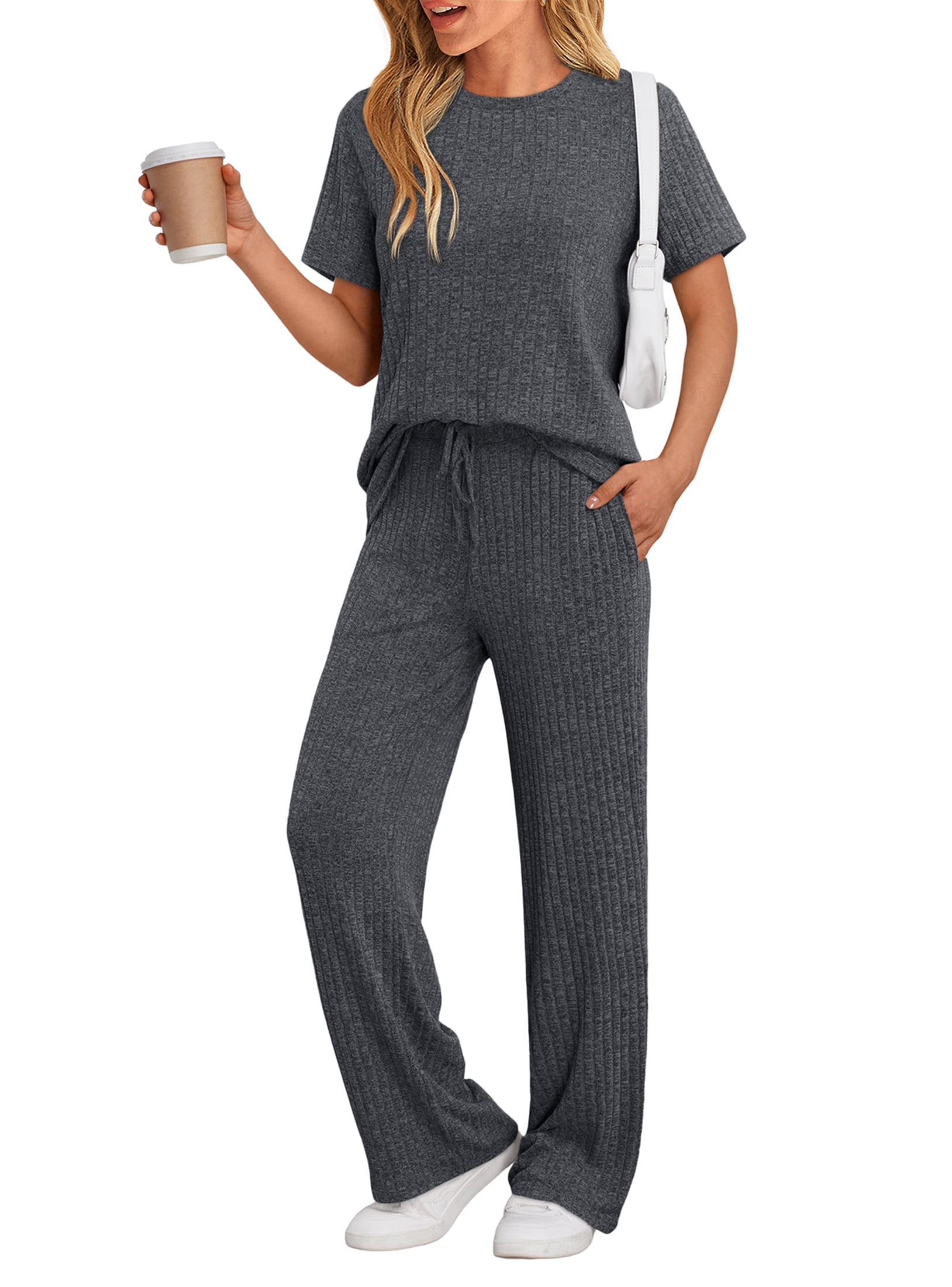SUNBS Two Piece Lounge Sets for Women Summer Matching 2 Piece Outfits ...