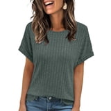 SUNBS Women's Summer Tops Short Sleeve Tunic Casual Dressy Blouse for ...