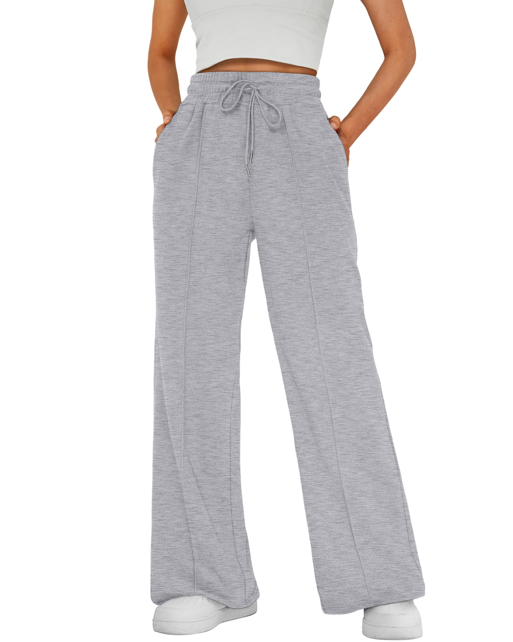 SUNBS Womens Sweatpants Wide Leg Cargo Sweatpants Work Baggy Sweat ...