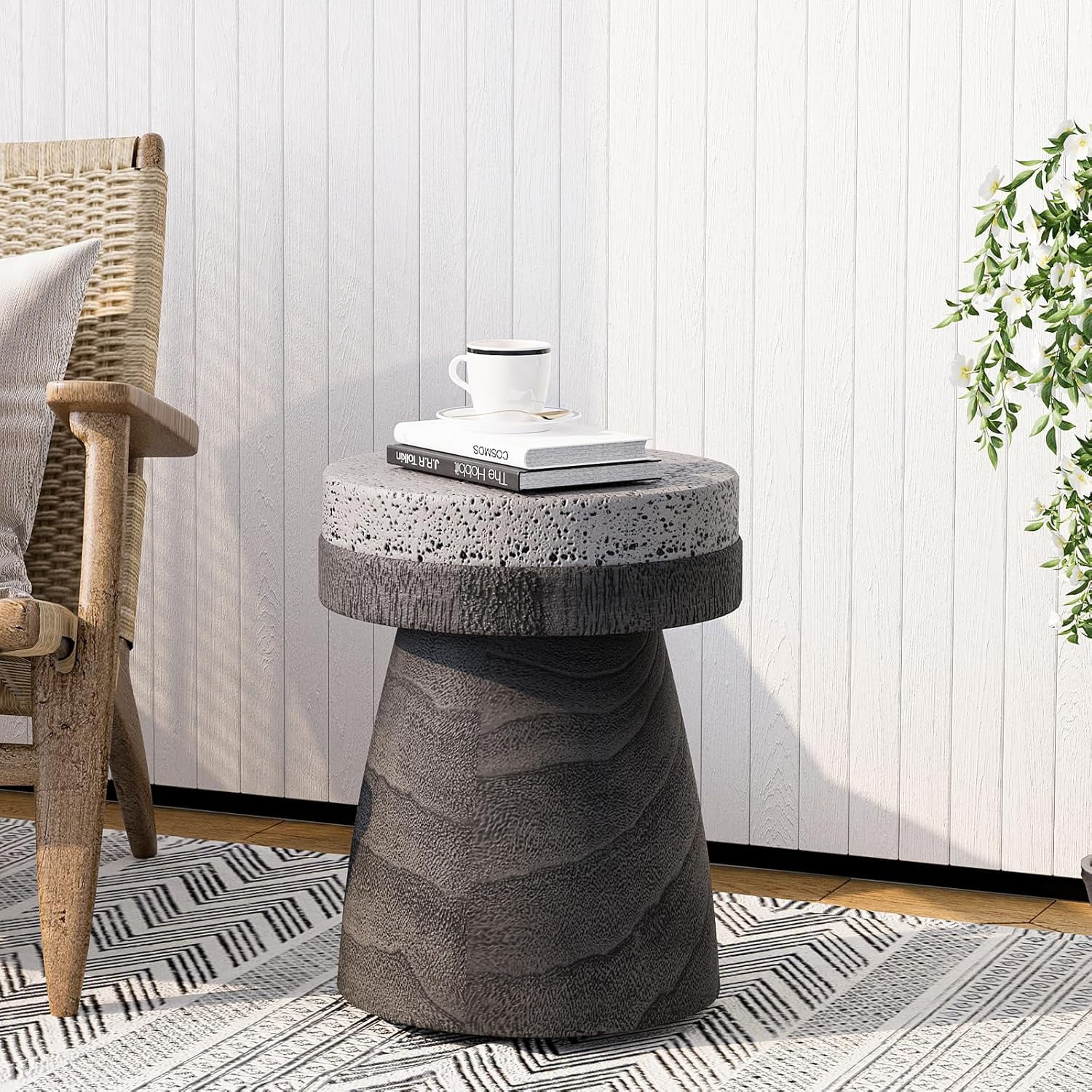 SUNBURY Outdoor Side Table, Small Outdoor End Table, Patio Side Tables ...