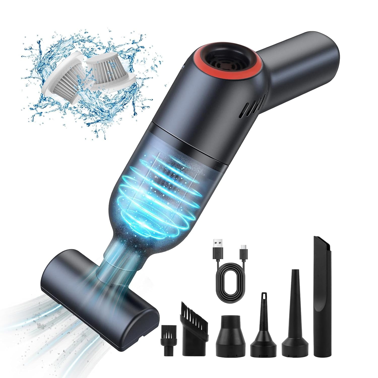 SUNCANDXY Handheld Vacuum Cleaner Cordless Mini Rechargeable Hand ...