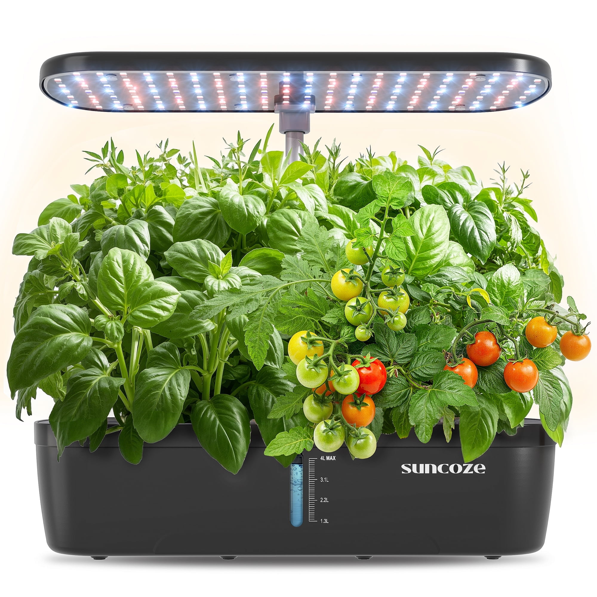 SUNCOZE 12 Pods Hydroponic Growing System Indoor Herb Garden Grow Light ...