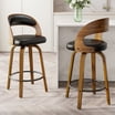 Genpo Bar Stools Set of 4, 26 Inch Barstools with Metal Legs, White ...