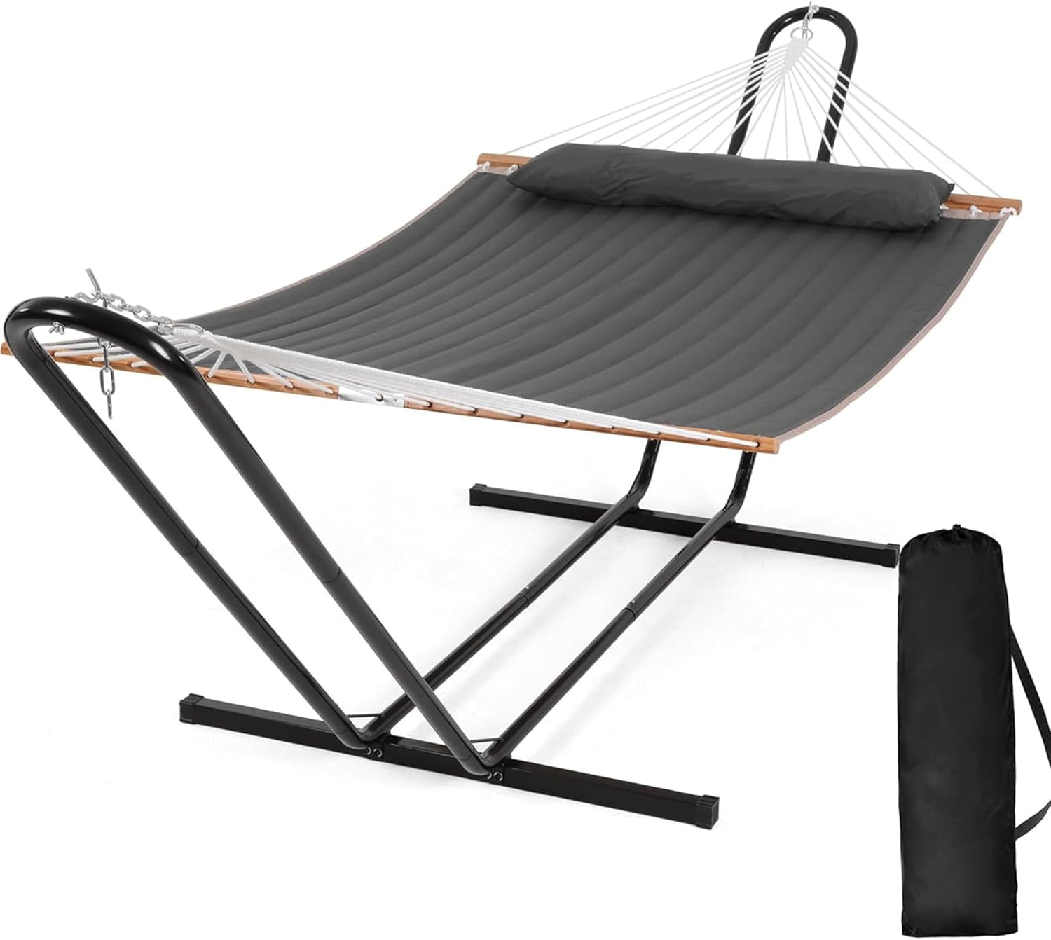 SUNCREAT Freestanding Outdoor Hammock for 2 Person, 475 lbs Capacity ...