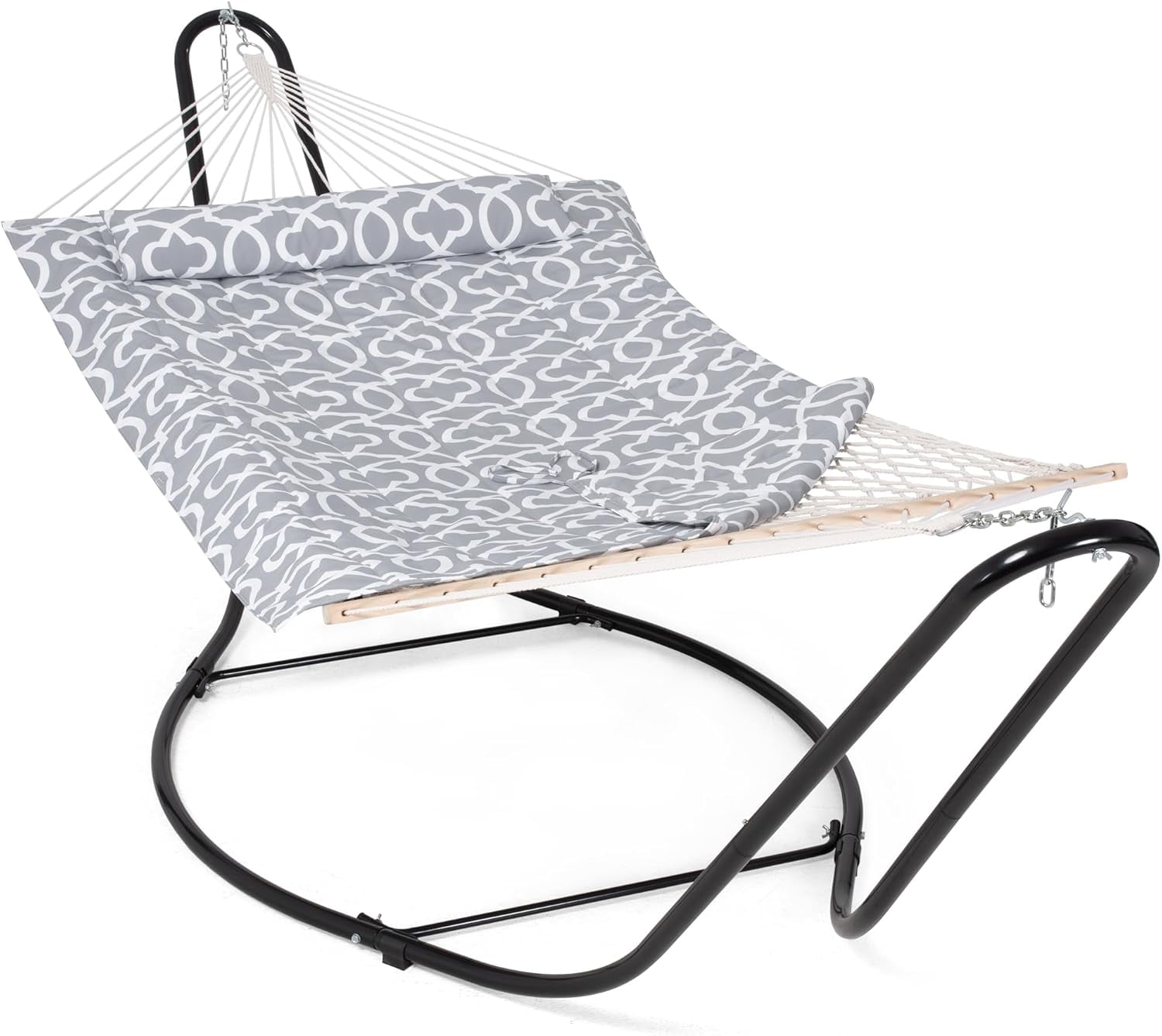 SUNCREAT Hammocks for Outside Outdoor Rope Hammock with Stand Included ...