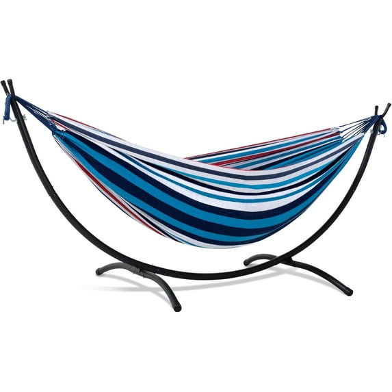 SUNCREAT Hammocks for Outside with Stand, Porch Hammock and Stand, 475 ...