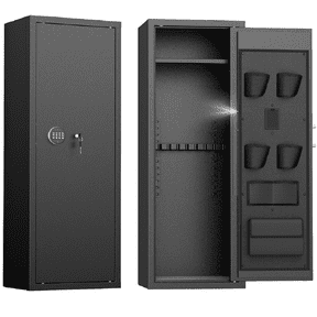 "BESAFETY 12-15 Gun Cabinet, Quick Access Rifle and Pistol Safe, 51.18 ...