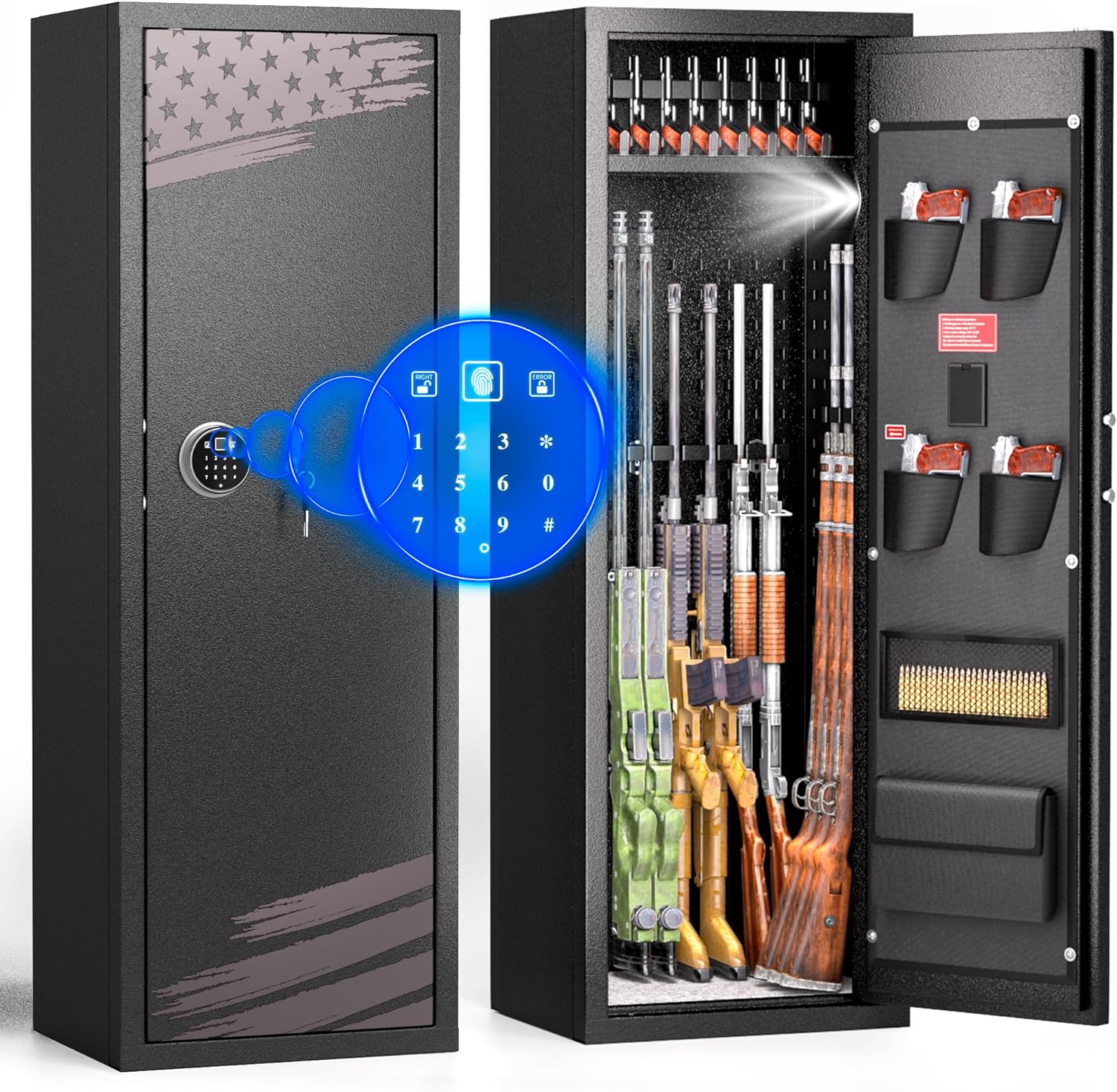 SUNCROWN 2024 NEW 10-12 Rifle Gun Safe, Gun Safes for Home Rifle and ...