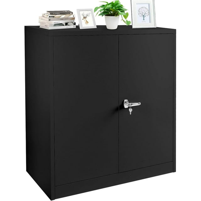 SUNCROWN 42 In Metal Garage Storage Cabinet, Tall Steel Cabinets with ...