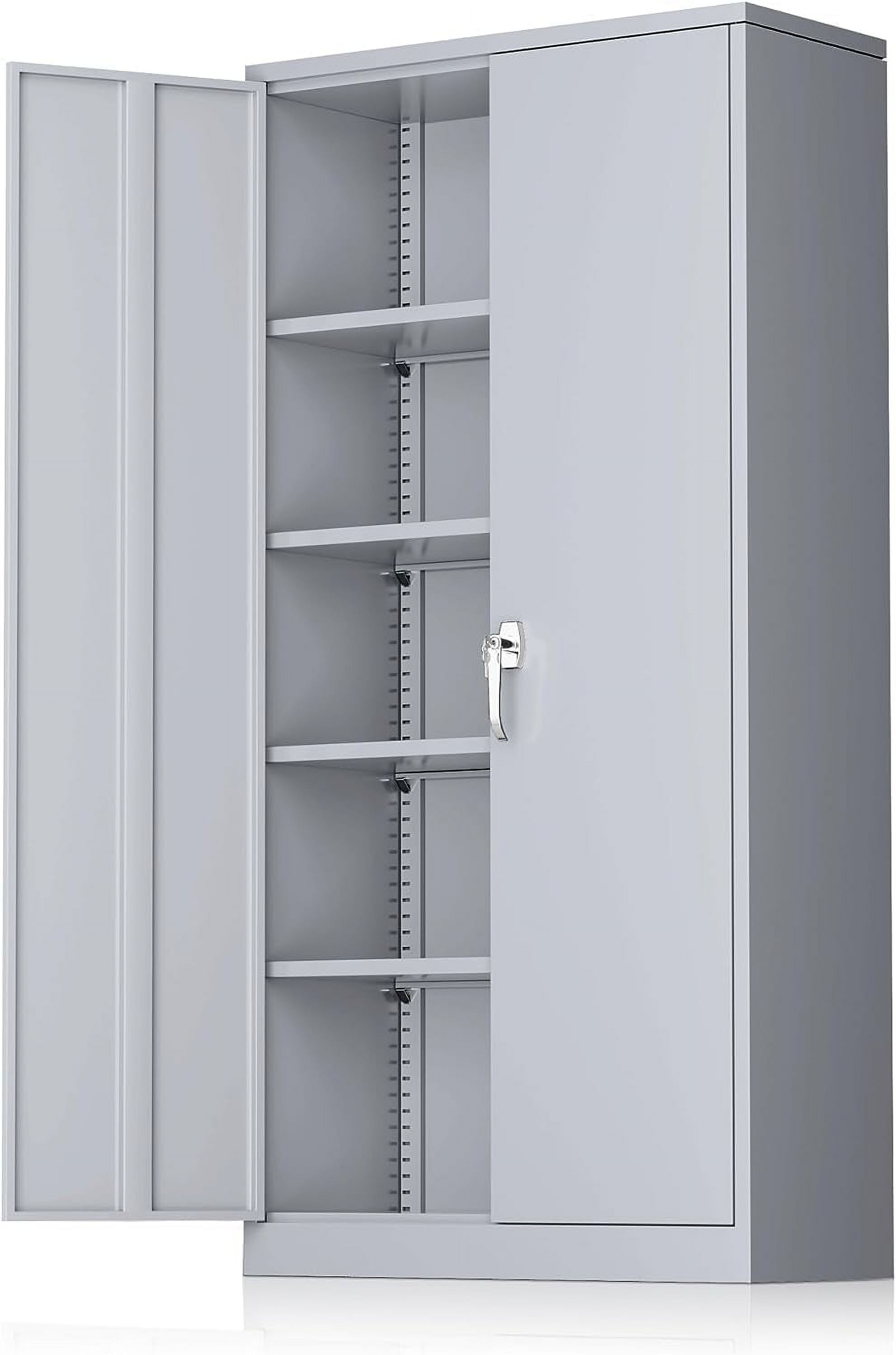 SUNCROWN 71 In Metal Storage Garage Cabinets with Locking Doors and ...