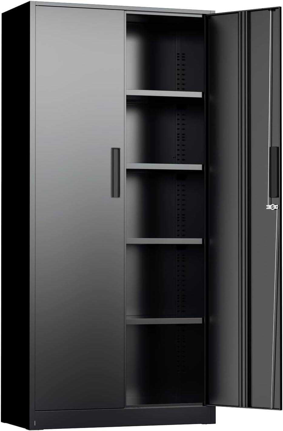 Suncrown Metal Garage Storage Cabinet with Locking Doors, Adjustable ...